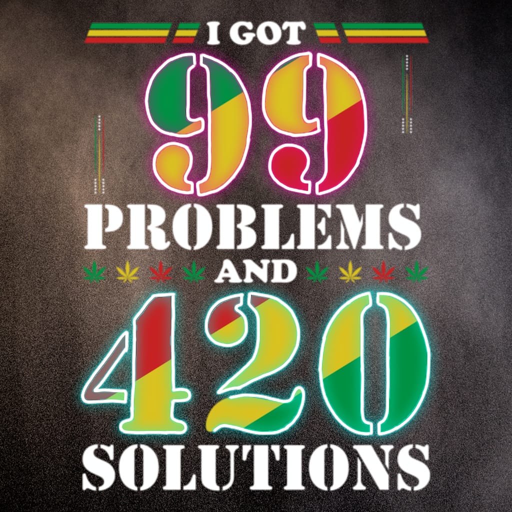99 problem och 420 lösningar - Neon Tavlor Modern Inredning